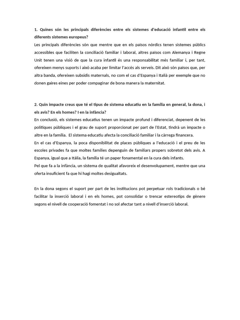 Sistemes Educatius I El Paper Del - La TEI | PDF
