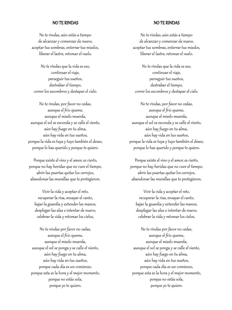 No Te Rindas | PDF