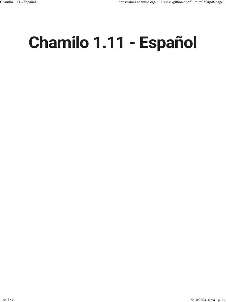 Guía Completa de Chamilo 1.11 en Español | PDF | Software libre | Software