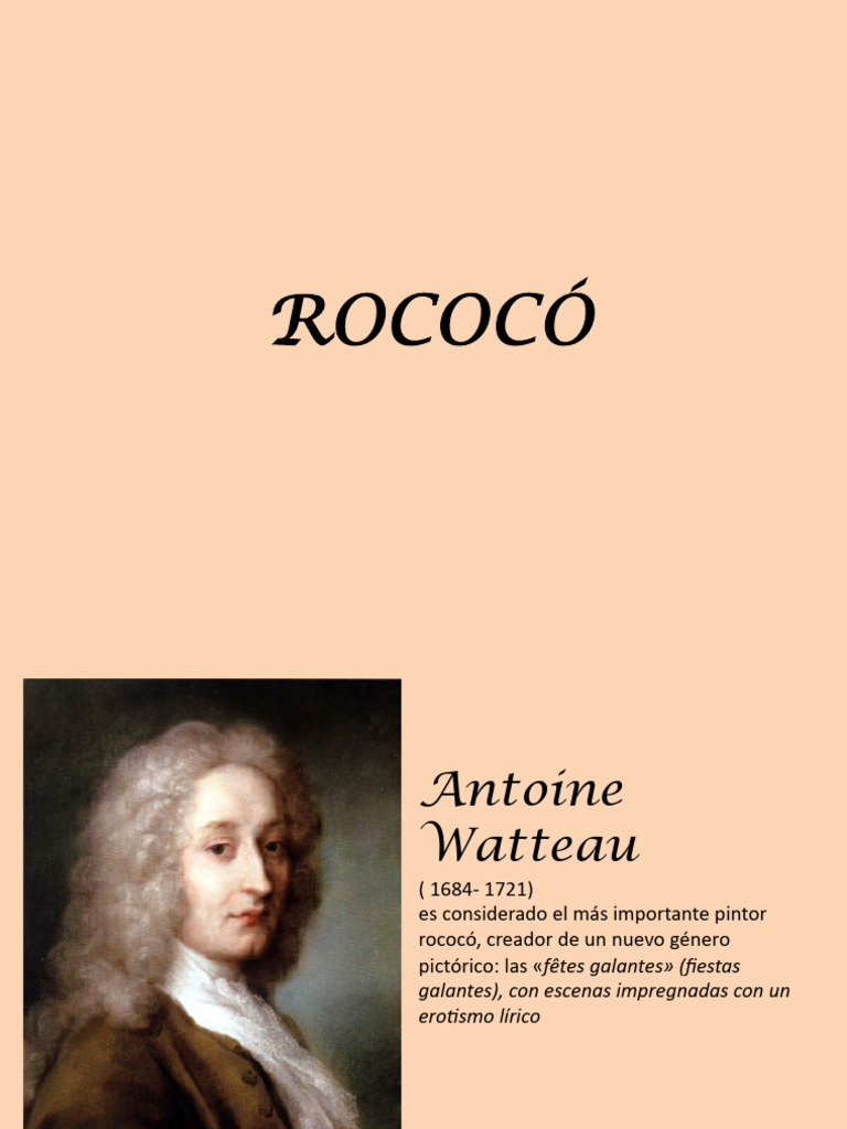 Historia Del Arte - 13 - Rococó Francia | PDF | Pinturas
