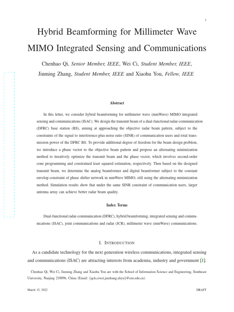 2203.06324 | PDF | Mimo | Radar