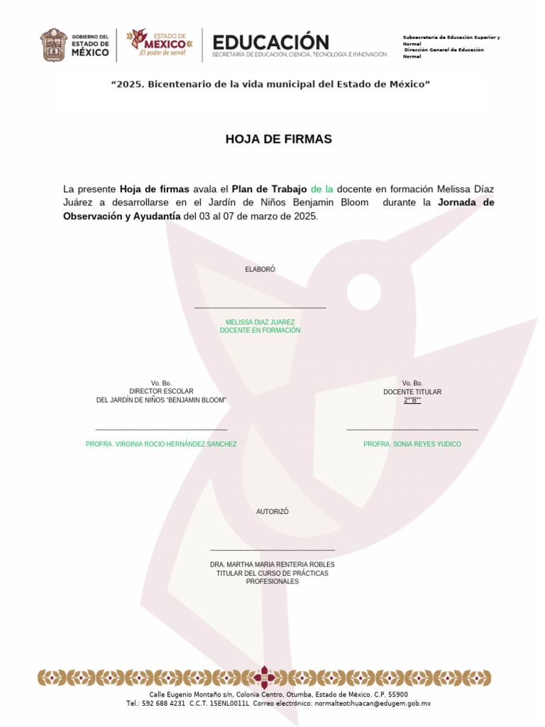 Hoja de Firmas Carpeta(1) | PDF