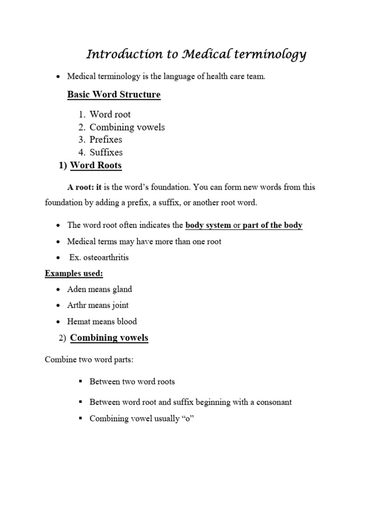 Medical Terminology Basics Explained | PDF | Respiratory Diseases | Heart