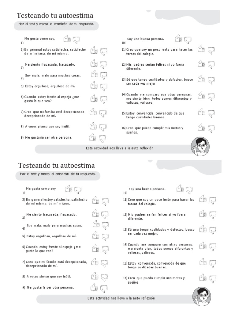 Test de autoestima | PDF