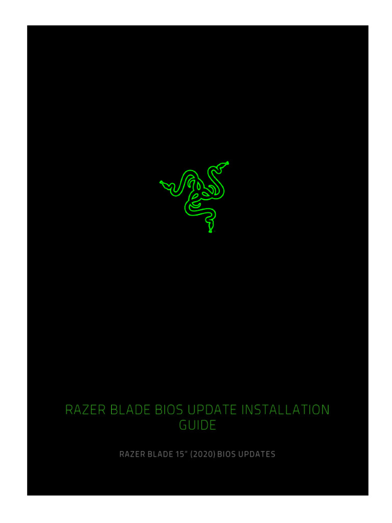 Razer Blade 15 Bios Updater Guide | PDF