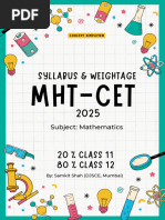 Maharashtra HSC MATHS Chapter-Wise Weightage 2024 | PDF | Mathematics ...