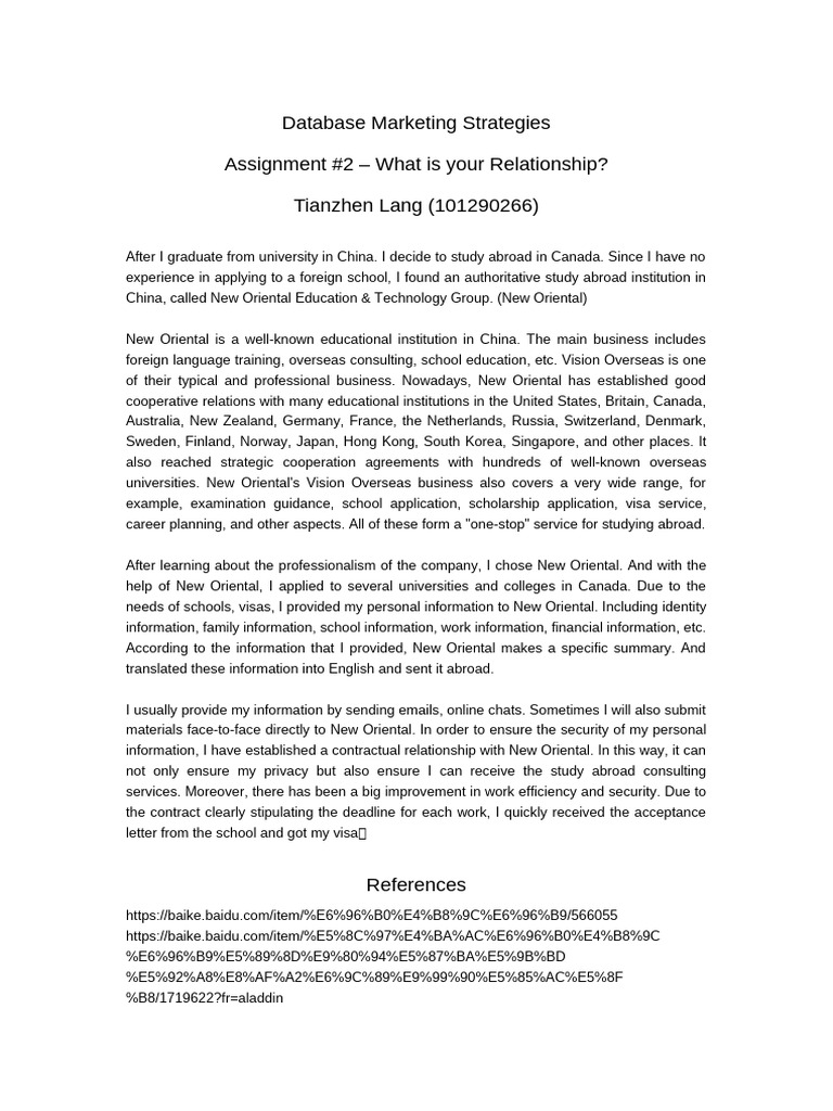 【Database】Assignment #2 Relationship | PDF | International Student
