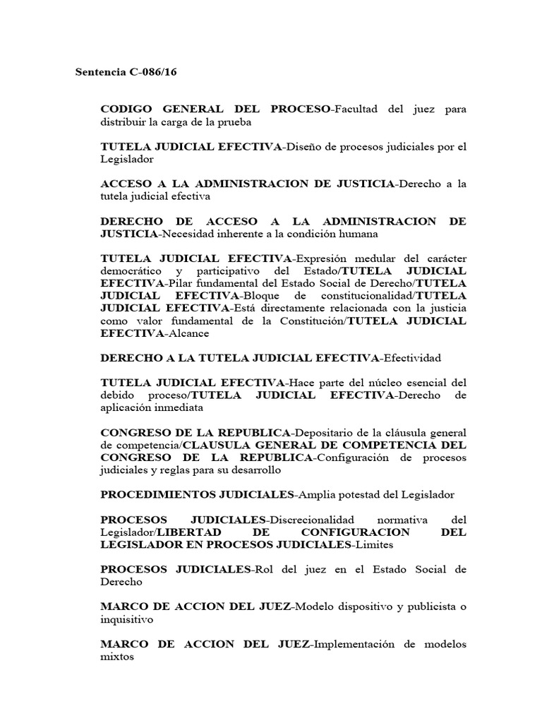 C-086-16 | PDF | Debido al proceso | Evidencia (ley)