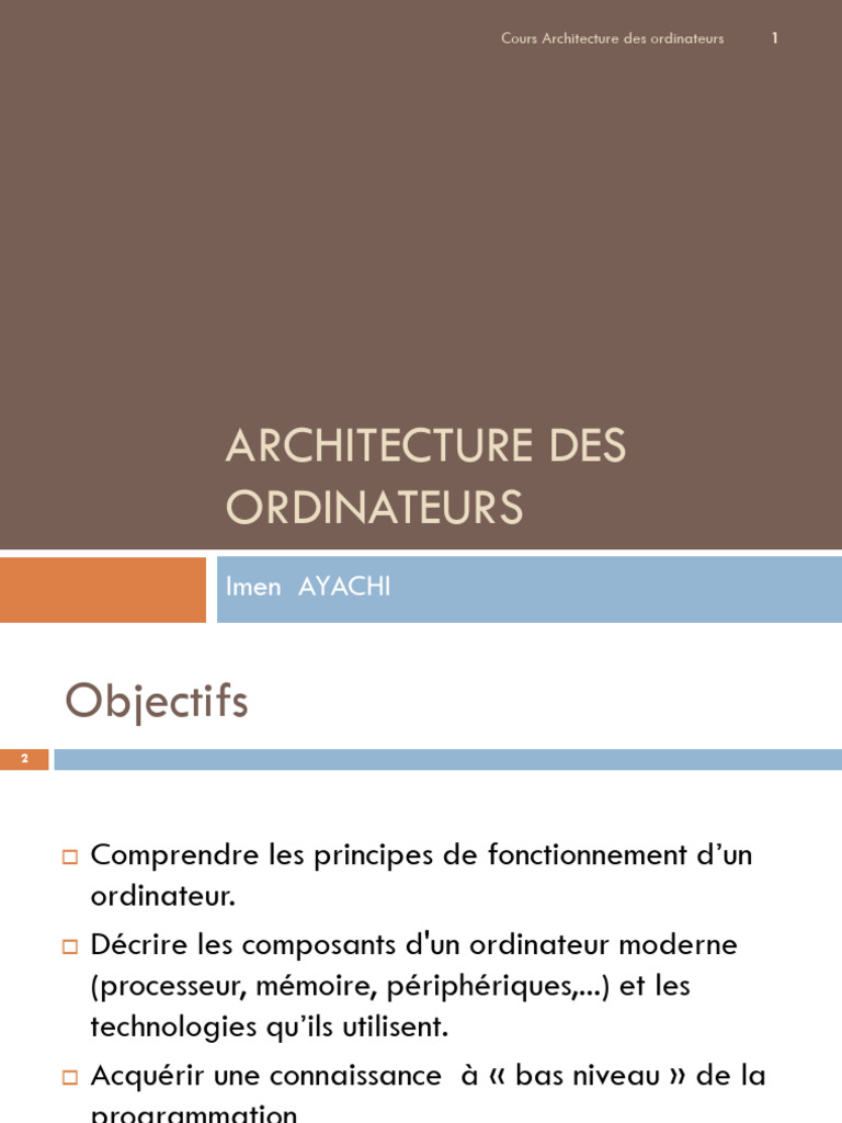 Architecture Ord | PDF | Disque dur | Entrée/Sortie
