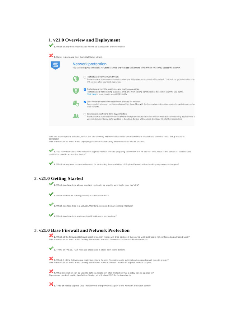 Sophos Firewall Question 2 | PDF | Firewall (Computing) | Computer Network