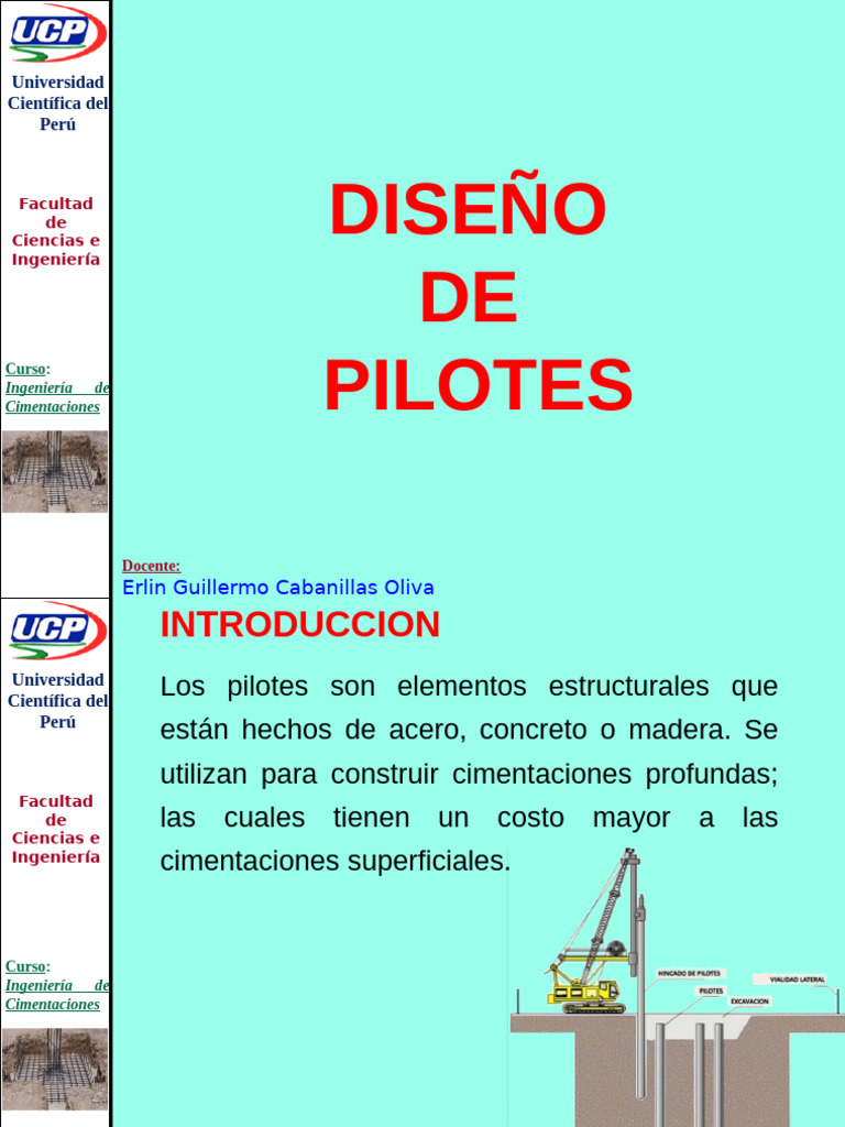03 - Diseño de Cimentacion Por Pilotes | PDF | Fundación profunda ...