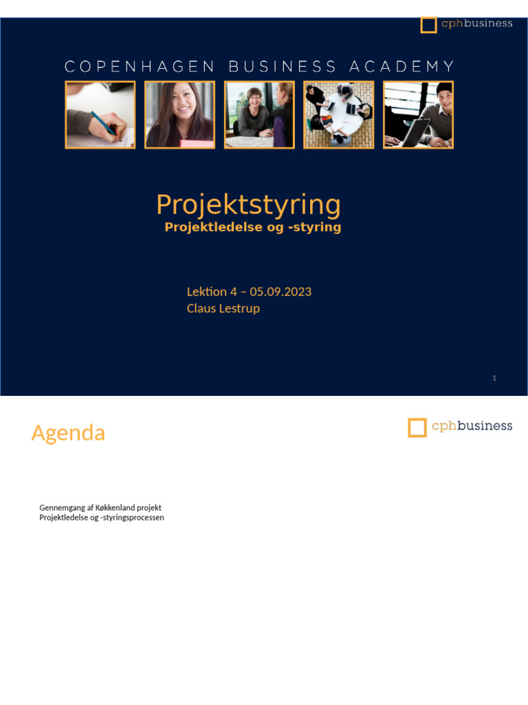 Lek 4 Projektledelse Og - Styring | PDF