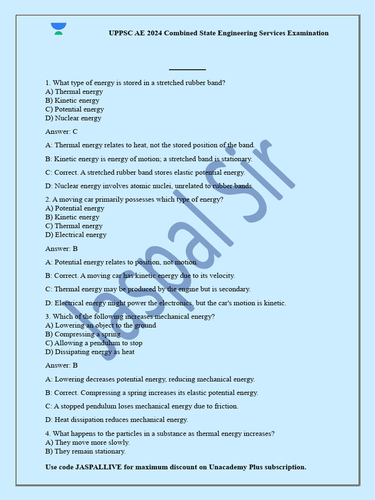 Energy Conversion Principles Ch2 Practice Questions Unlocked | PDF ...