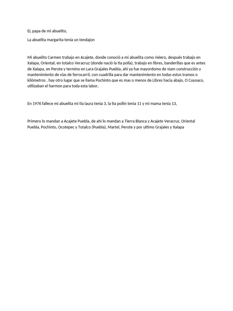 EL Papa de Mi Abuelito | PDF