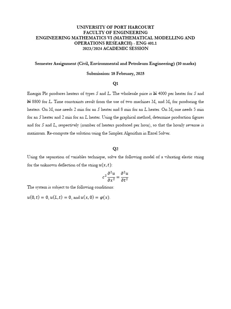 ENG 401 Assignment 2023 - 2024 | PDF