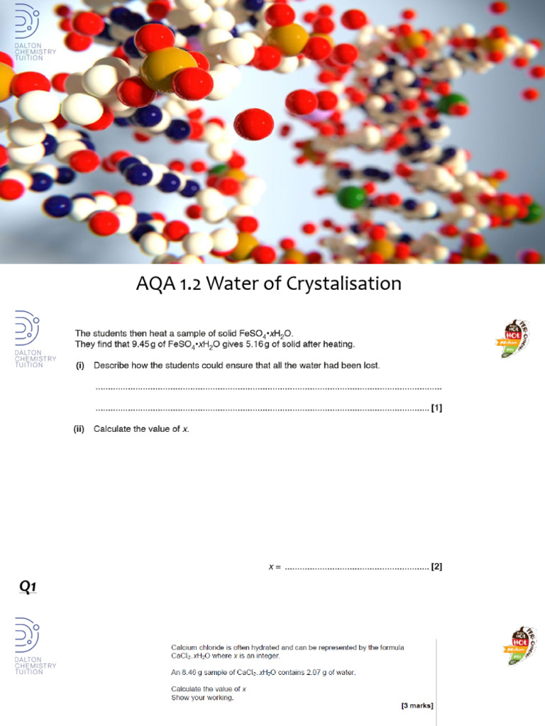 Water of Crystalisation AQA | PDF