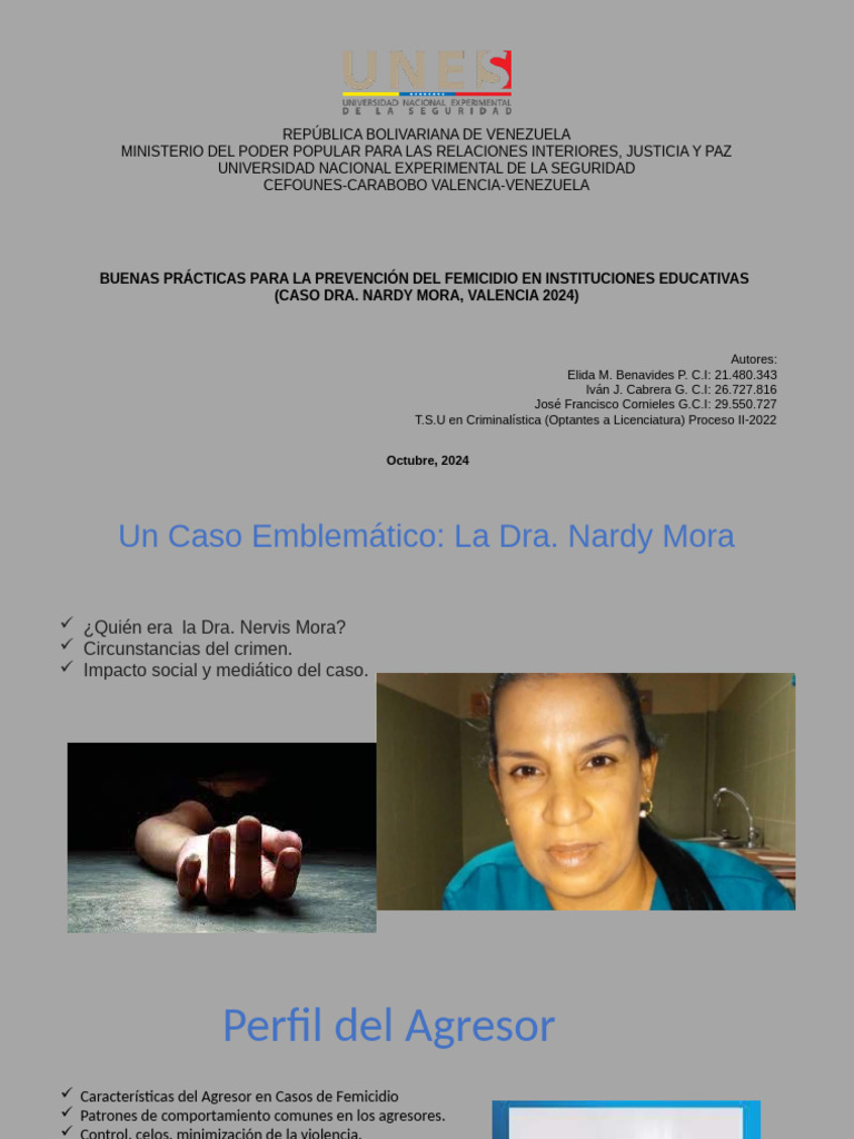 Caso Dra. NARDY Presentación Tesis | PDF | Violencia | Valores