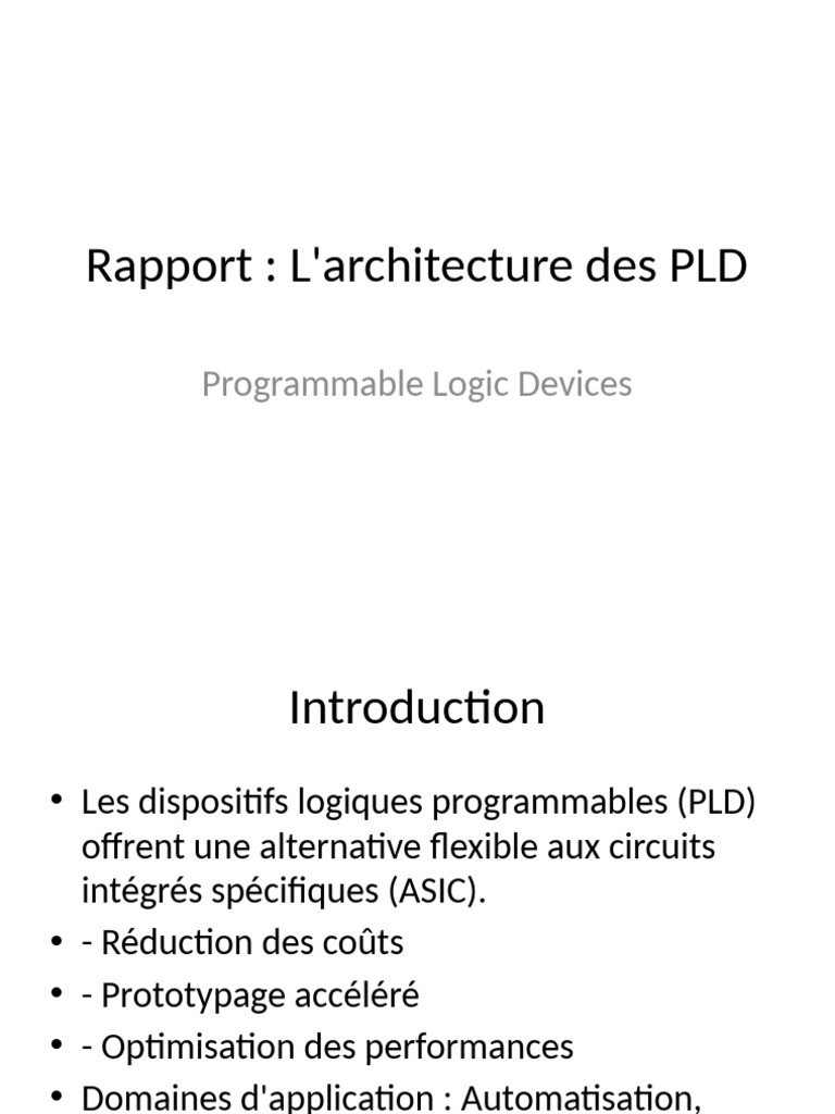Architecture_PLD_Presentation | PDF