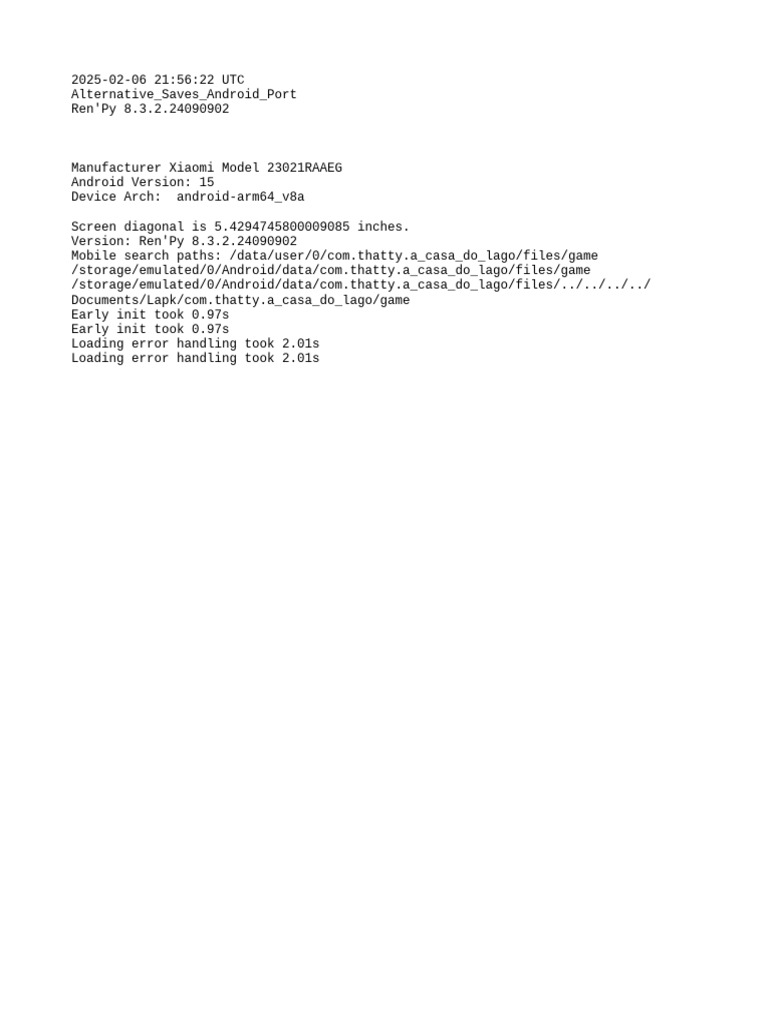 Ren'Py 8.3.2 on Xiaomi Android 15 | PDF