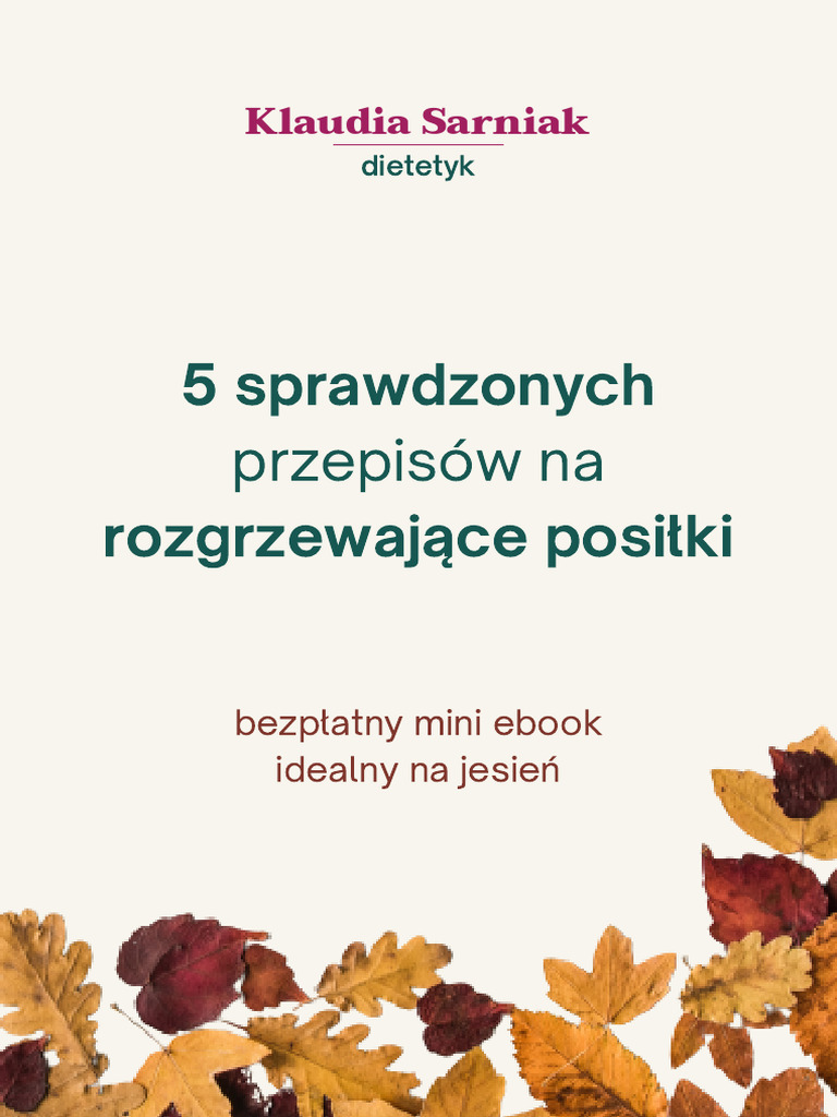 5 Przepisow Na Rozgrzewajace Posilki | PDF