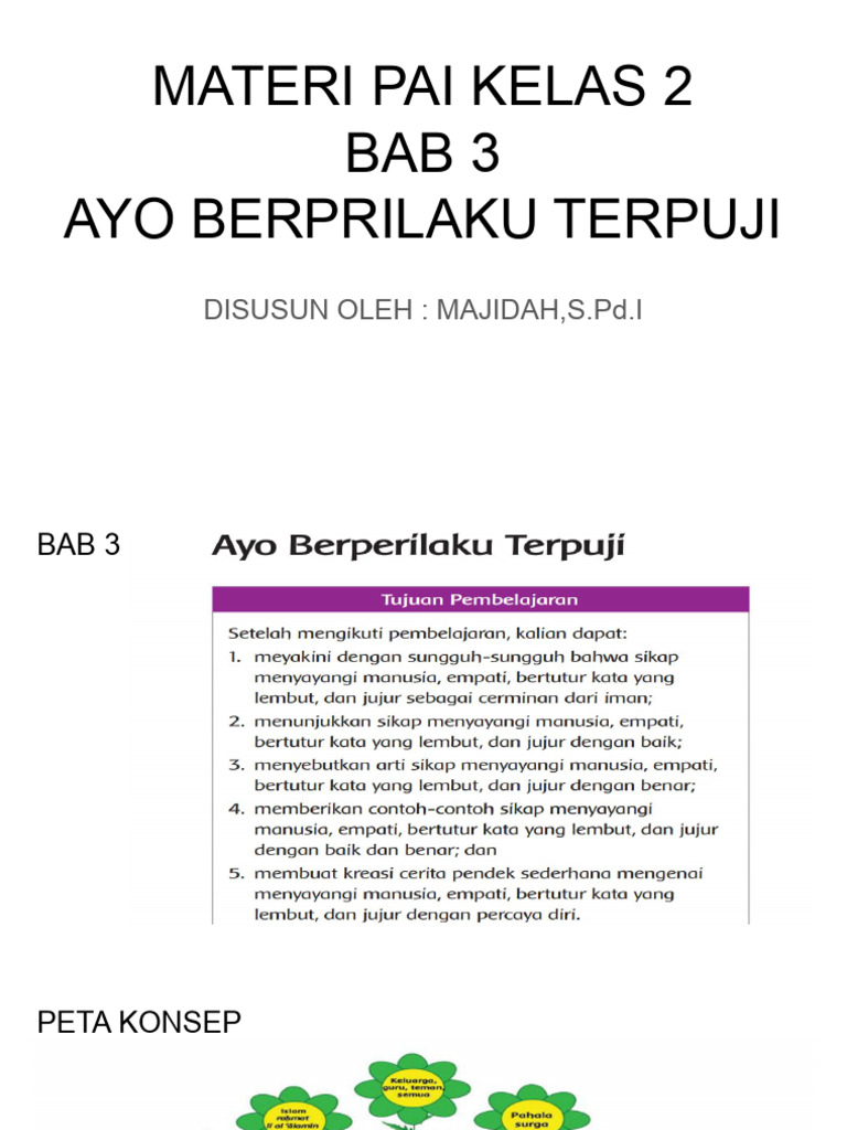 Kelas 2 Bab 3 Ayo Berprilaku Terpuji | PDF
