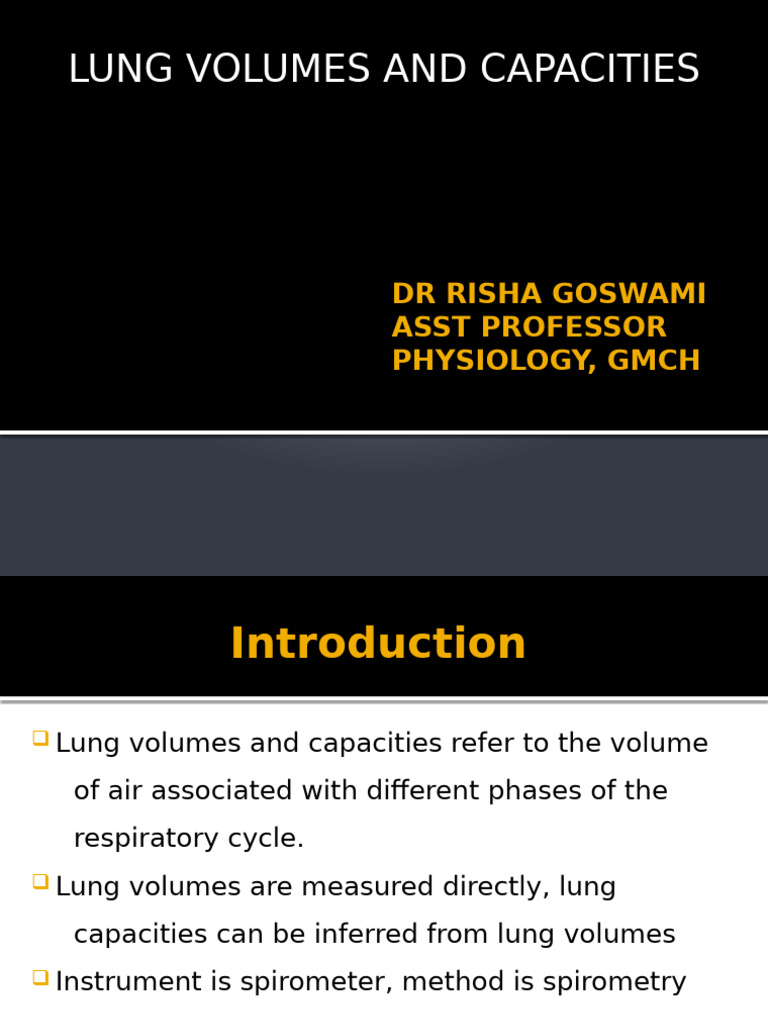 Lung Volumes 102718 | PDF | Exhalation | Lung