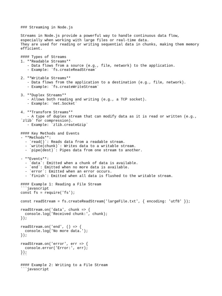 Nodejs Streaming Cluster Pdf Computer Cluster Concurrent Computing