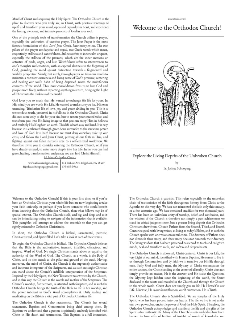 Welcome to the Orthodox Church | PDF | Sacraments | Eastern Orthodox Church