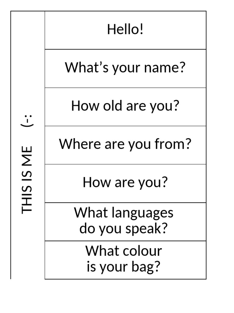 Happy Street 1 Unit 2 Introduction Questions | PDF