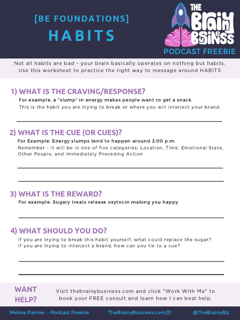 Habits Worksheet | PDF