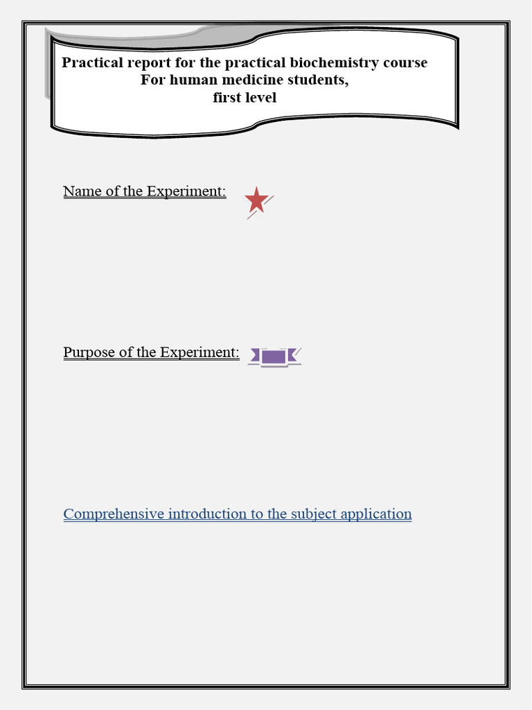 Practical Biochemistry Experiment Report | PDF