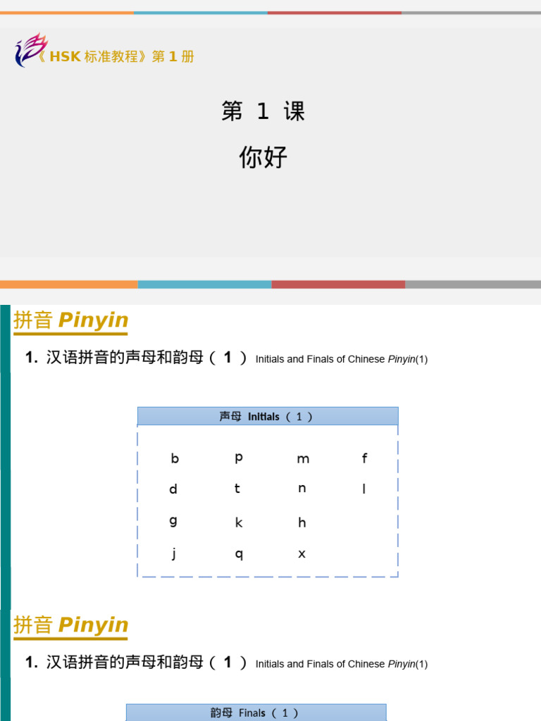 HSK1-Lesson 1 - Tagged | PDF