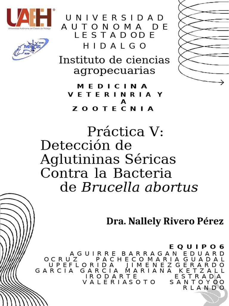Práctica V Detección de Aglutininas Séricas Contra La Bacteria de ...