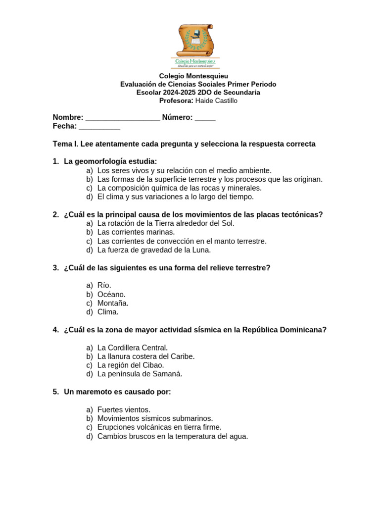 Examen de 2DO | PDF