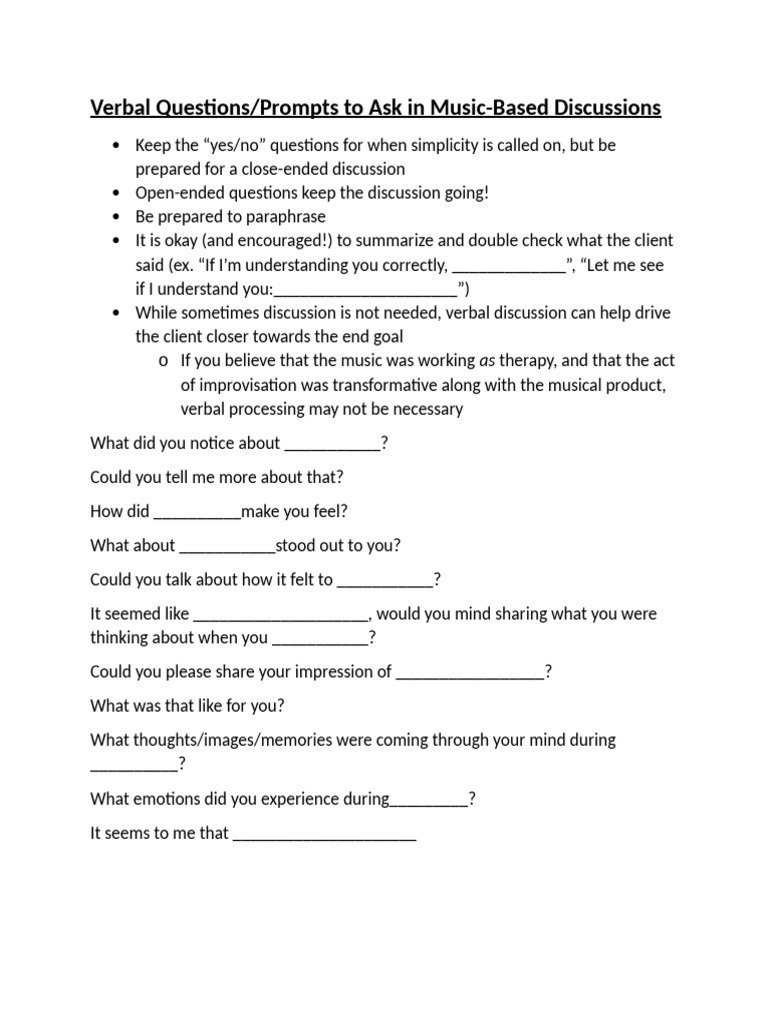 Clinical Improv Verbal | PDF