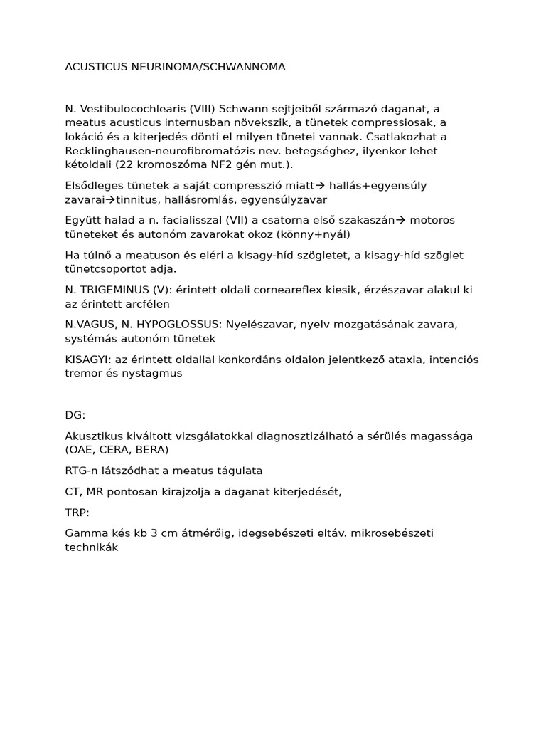 Schwannoma | PDF