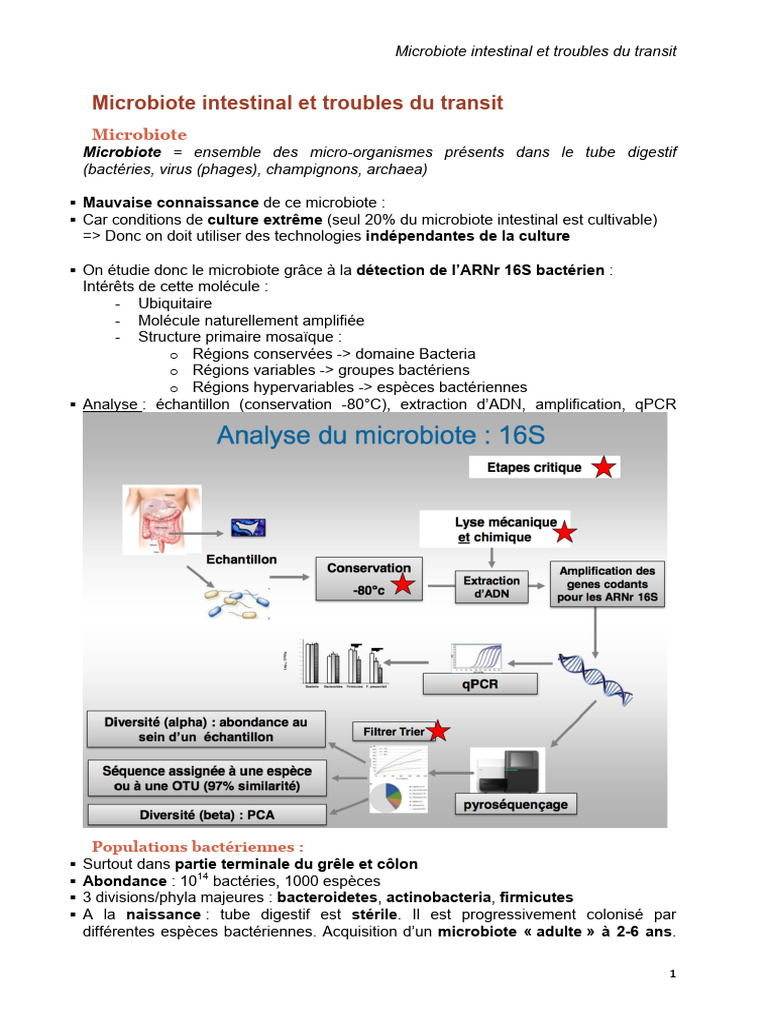Microbiote et troubles du transit intestinal | PDF | Constipation ...