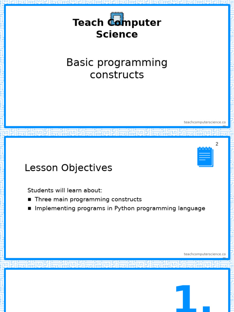 Presentation - 35 Basic Programming Constructs | PDF | Area | Length Presentation - 35 Basic Programming Constructs | PDF | Area | Length