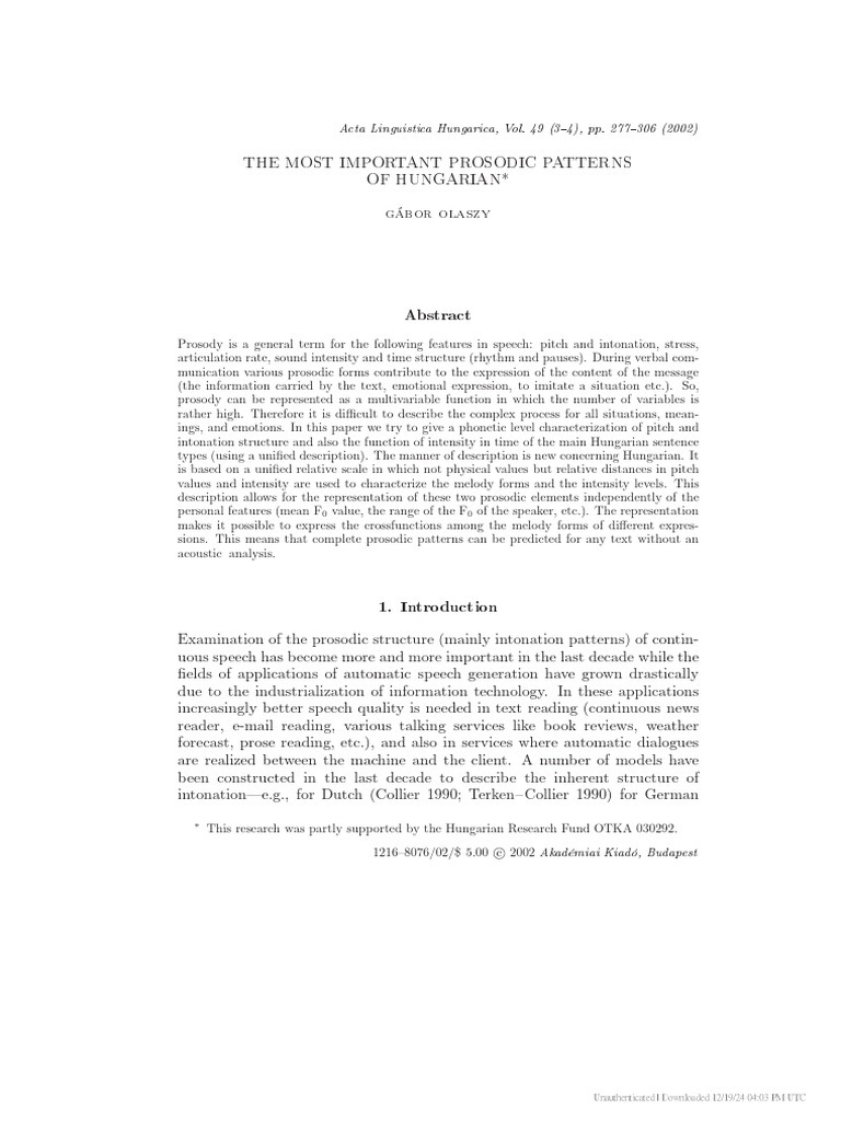 Most Important Prosodic Patterns | PDF | Stress (Linguistics ...