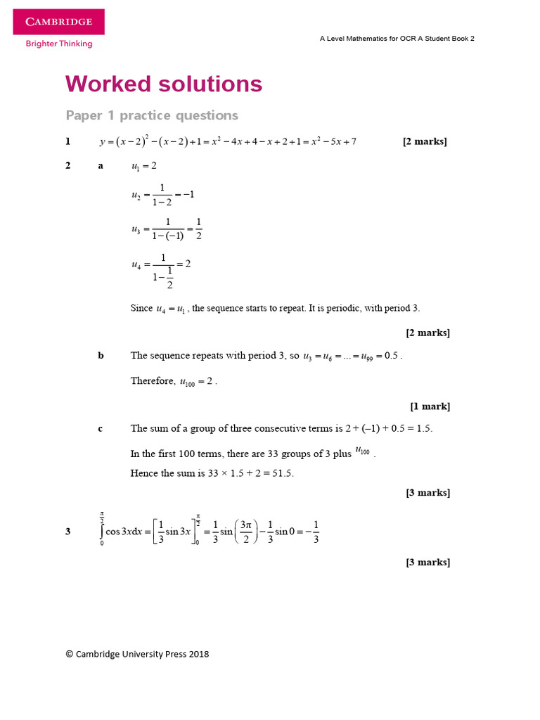 OCR_Bk2_Practice_Papers_worked_solutions | PDF | Circle | Force