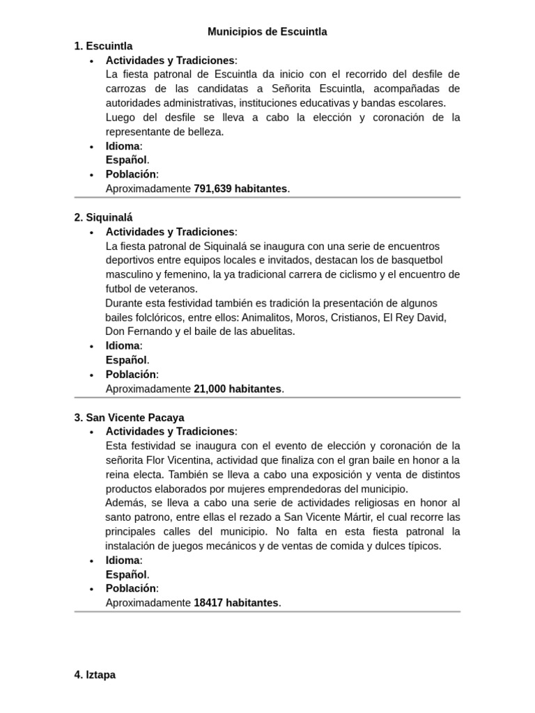 Municipios de Escuintla | PDF