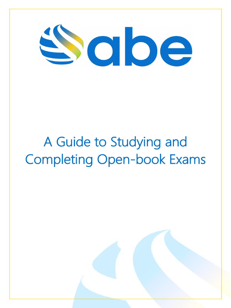 A Guide To Studying and Completing Open-Book Exams | PDF | Plagiarism | Learning