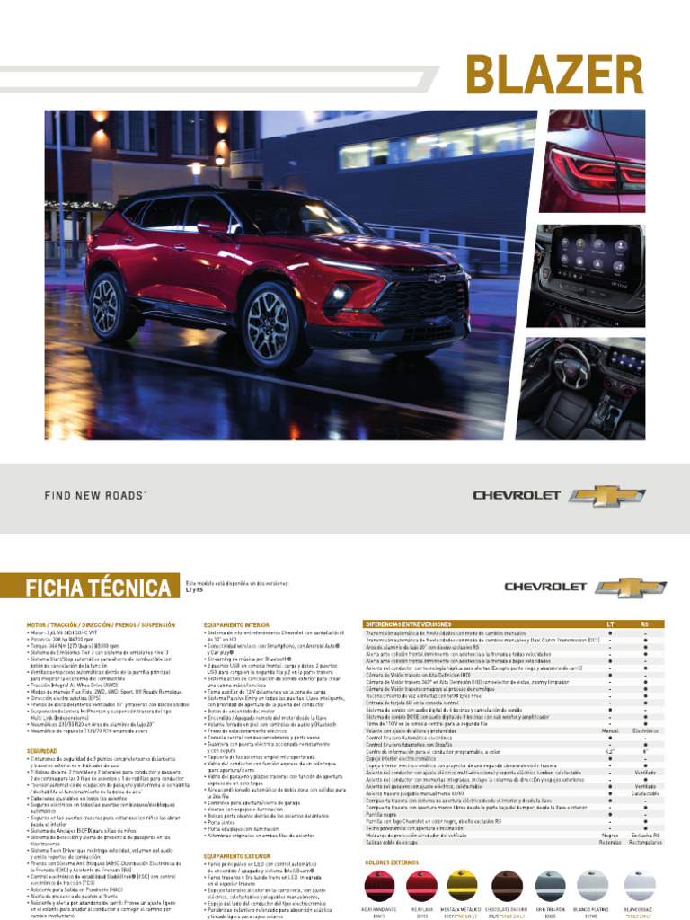 Ficha Tecnica Blazer | PDF