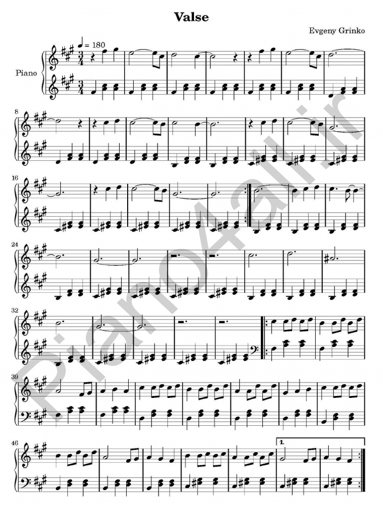 Evgeny Grinko Valse | PDF