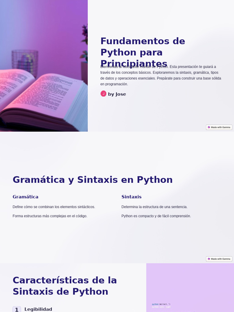 Fundamentos de Python para Principiantes | PDF