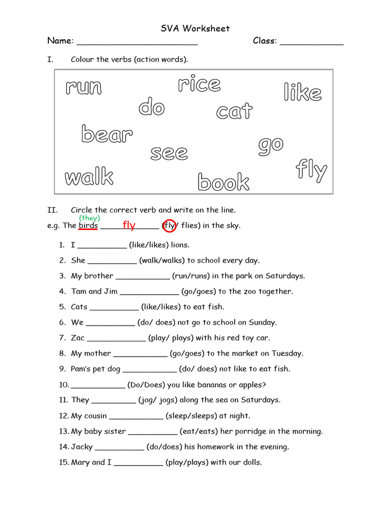 SVA Worksheet | PDF