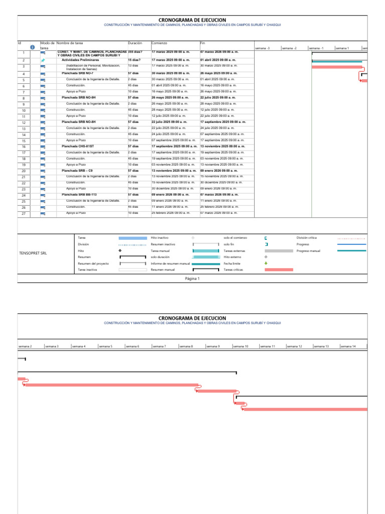 Organigrama de Ejecucion | PDF
