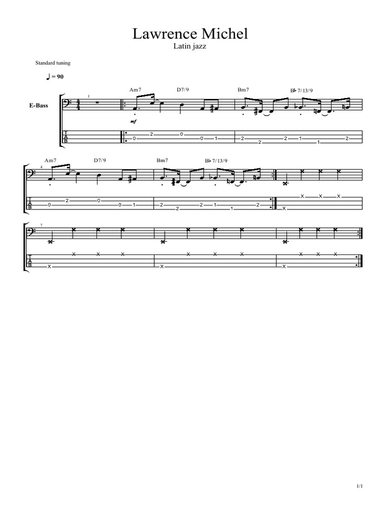 Latin Jazz Aula 90 Chord Chart | PDF