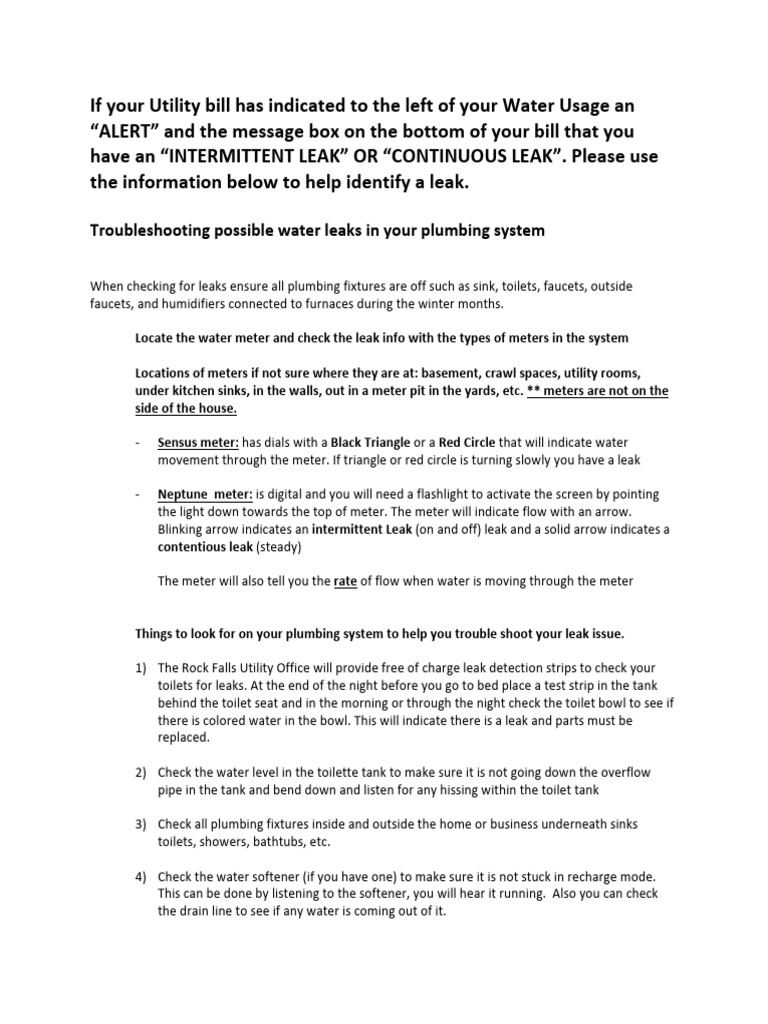Troubleshooting Water-Leaks | PDF | Plumbing | Domestic Implements