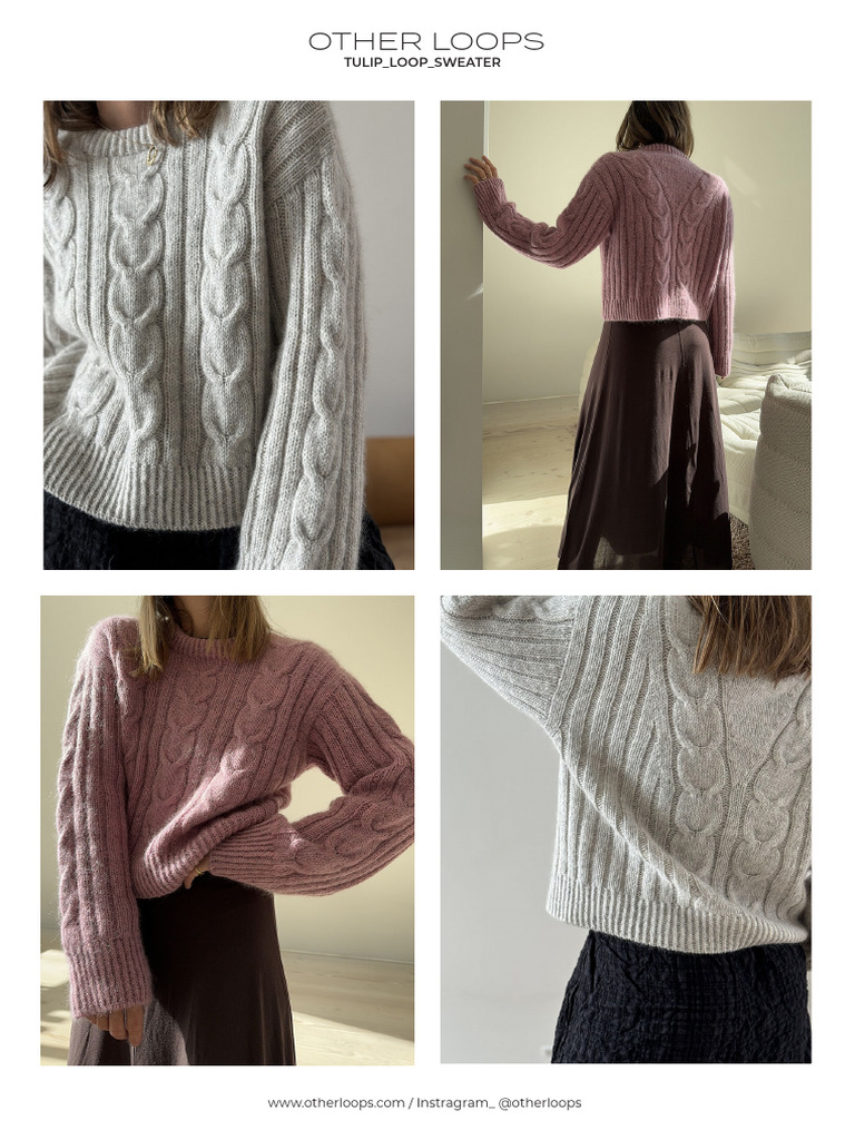 TULIP LOOP SWEATER-English | PDF | Knitting | Knitting Needle